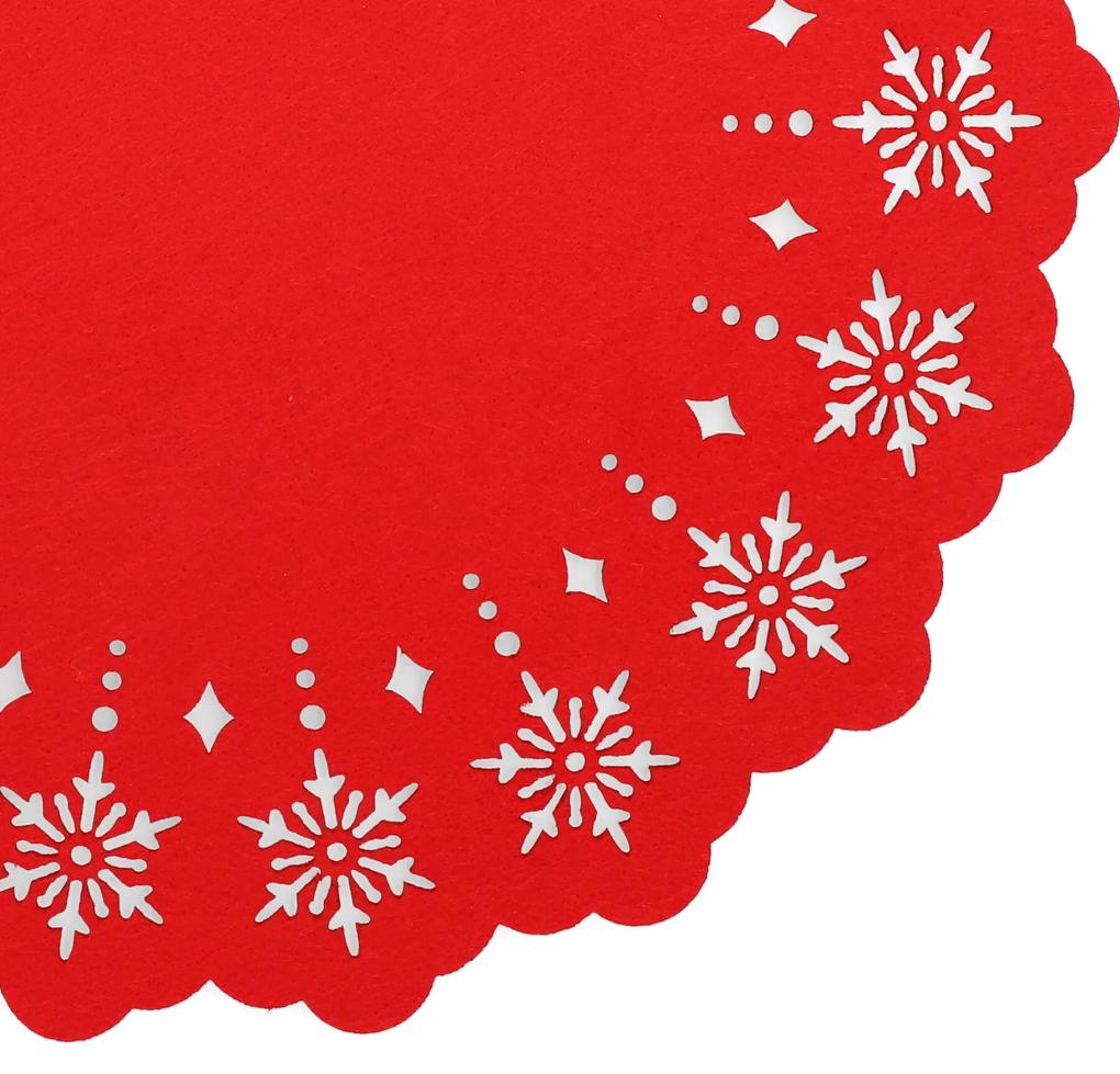 Vánoční prostírání | LEIS | červená | 38 cm | 979938 Homla