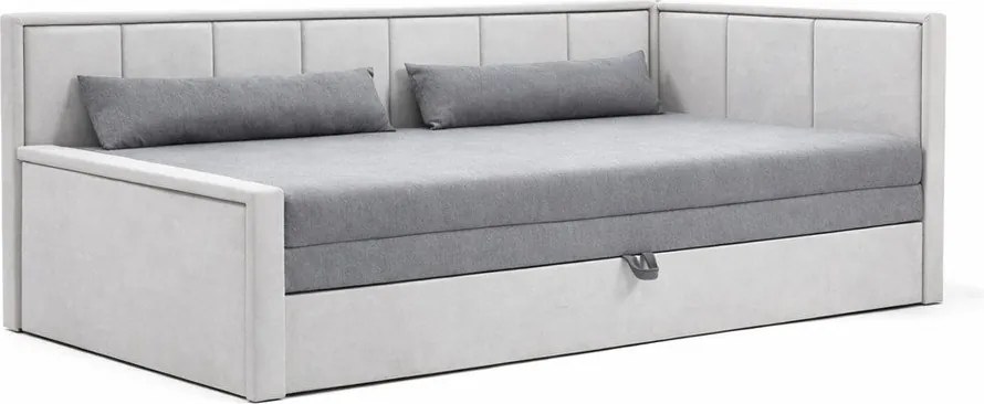 Šedá žinylková rozkládací/s úložným prostorem pohovka 214 cm Fulgeo – ELTAP
