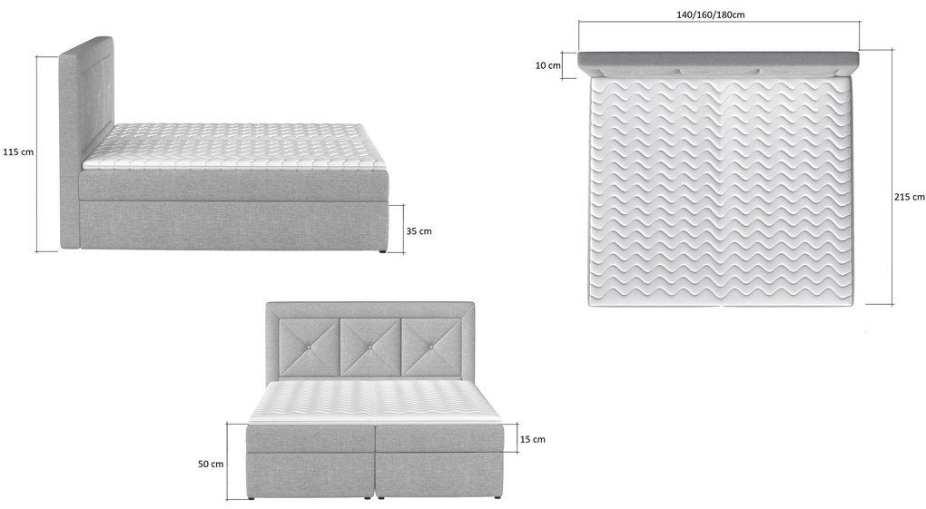 Postel Idris 140x200 Materiál / Dekor: Omega 68