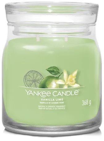 Yankee Candle vonná svíčka Signature ve skle střední Vanilla Lime 368g