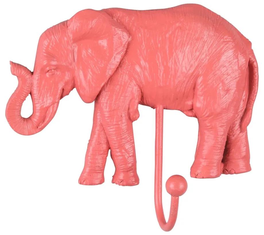 Korálově růžový věšák Leitmotiv Elephant