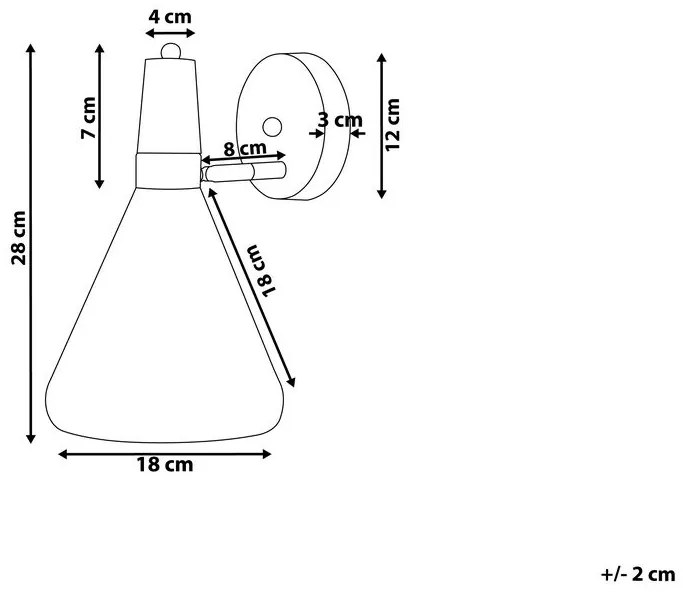 Nástěnná lampa stříbrná SCARPE Beliani