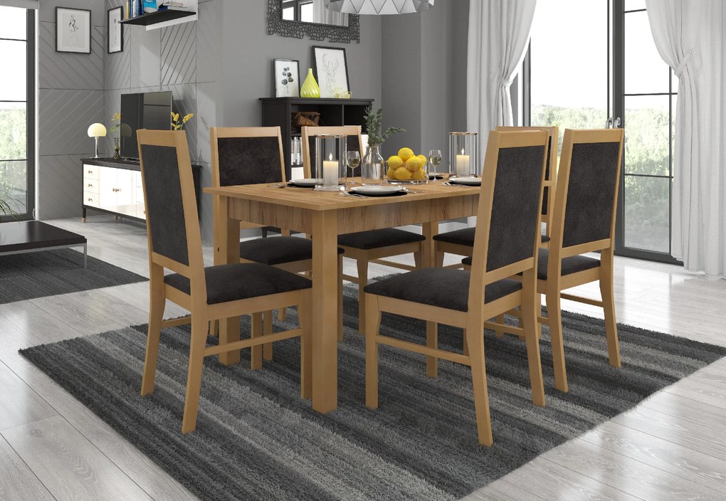 ADRK Furniture Sada stolu s židlemi RODOS 25 SE-ROD-25-C-B043