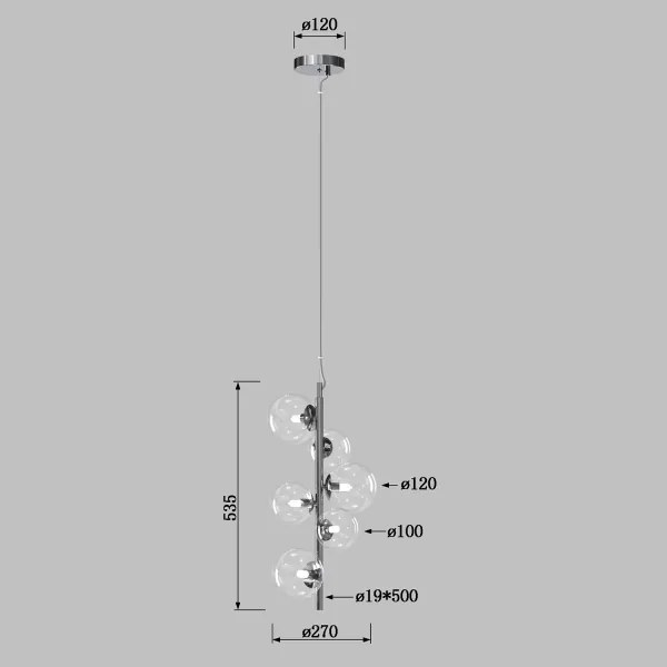 ONLI - Lustr na lanku KIMBERLY 6xG9/6W/230V lesklý chrom