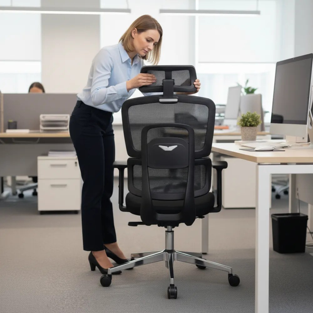 Kancelářská ergonomická židle Neoseat GARY — černá, nosnost 150 kg