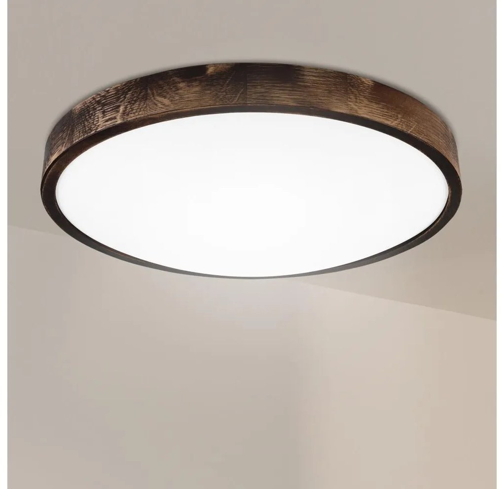 Brilagi - LED Stropní svítidlo CARVALHO SLIM SMOKEY LED/36W/230V dub pr. 47,5 cm