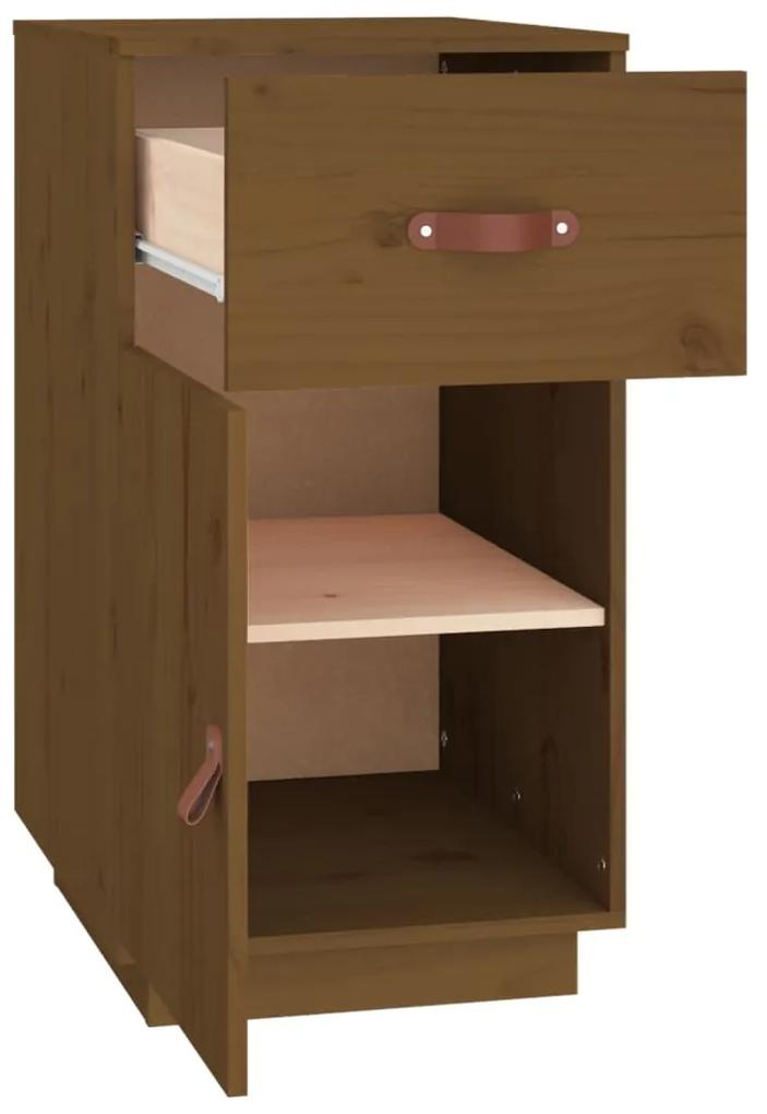 Skříňka k psacímu stolu medová 40x50x75 cm masivní borové dřevo - Default Title