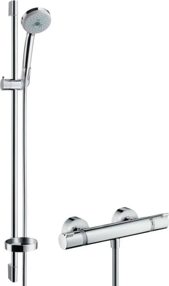 Hansgrohe - Sprchový set s termostatem, 3 proudy, tyč 90 cm, chrom 27085000ROZ1