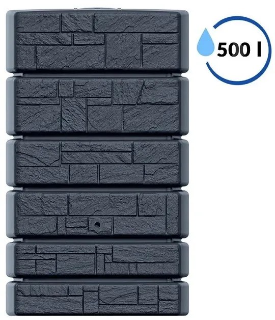 Prosperplast TOWER STONE Sud na dešťovou vodu, 500l, antracit IDTST500