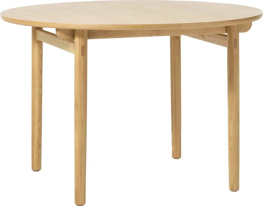 Kulatý rozkládací jídelní stůl v dekoru dubu ø 120 cm Carno - II. jakost – Unique Furniture