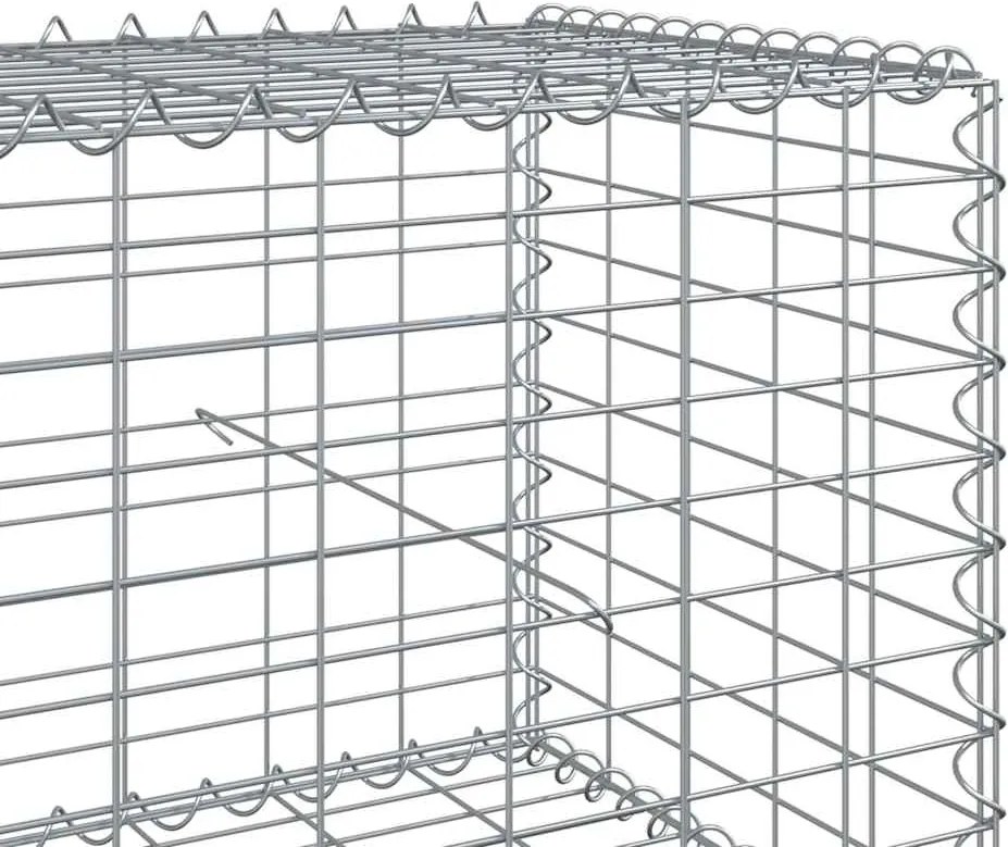 Gabionový koš s víkem 500 x 100 x 50 cm pozinkované železo 3295182