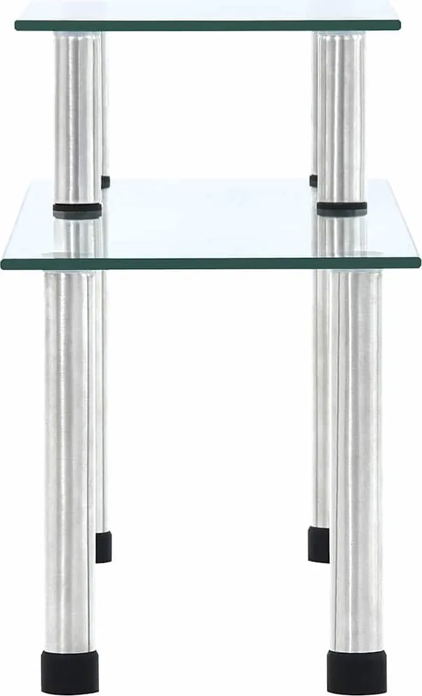 Kuchyňská police průhledná 45 x 16 x 26 cm tvrzené sklo 249523