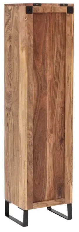 furniture-nabytek.cz - Masivní koupelnová skříňka Sidora z akácie, lakovaná, hnědá – 31×25×125 cm