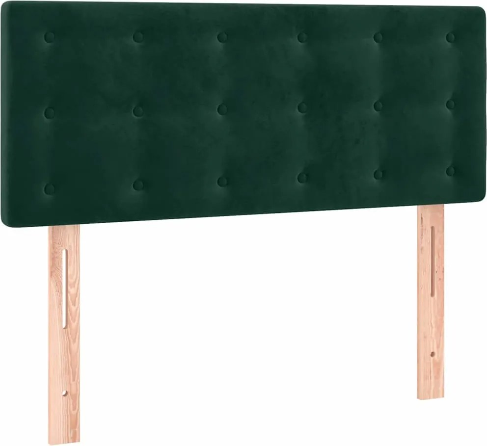 Box spring postel s matrací tmavě zelená 120 x 200 cm samet 3141536