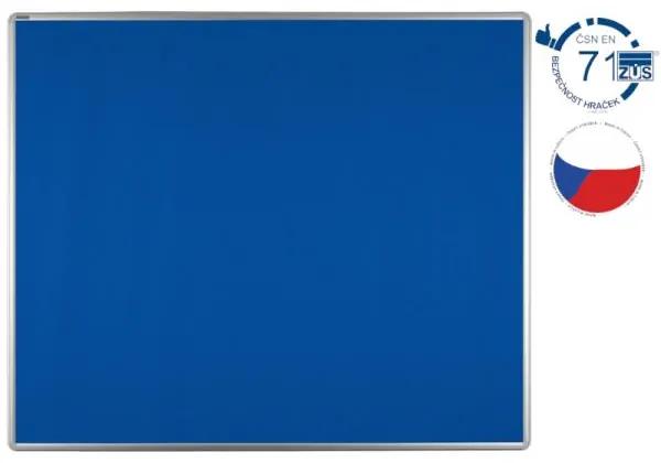 Textilní nástěnka EkoTAB 120 x 90 cm - modrá