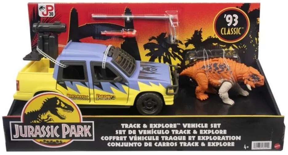 Mattel jurassic world průzkumné auto v džungli, hmm5