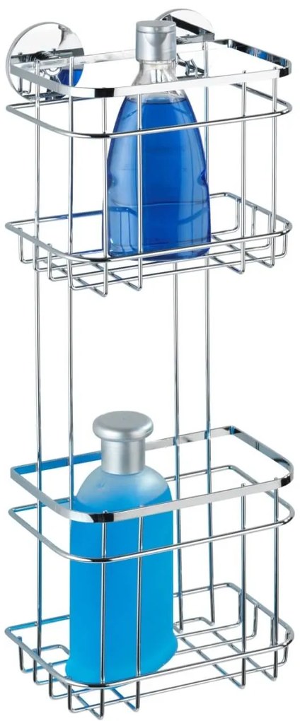 WENKO Polička BEZ VRTÁNÍ TurboLoc nerez 48x18x13 cm