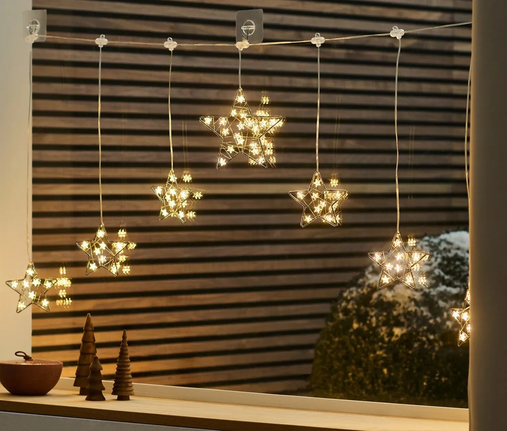 Tchibo - Světelný závěs s LED - barva: transparent