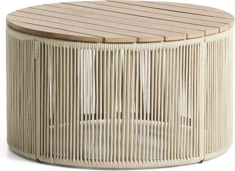 Kulatý zahradní konferenční stolek s deskou z akácie ø 70 cm Dandara – Kave Home
