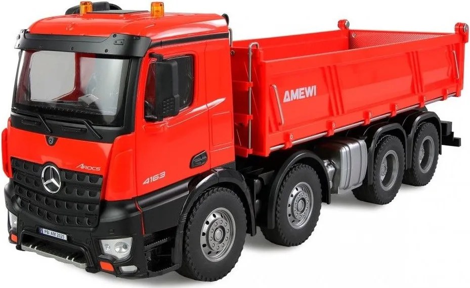 Amewi sklápěč mercedes-benz arocs 4wd 1:18 rtr červený