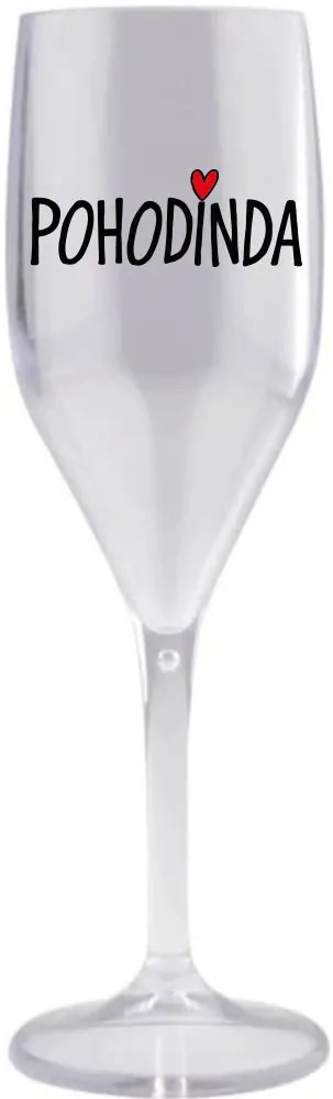 POHODINDA - čirá nerozbitná prosecco sklenička 150 ml