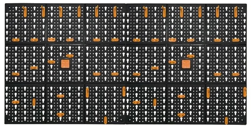 Plastová dílenská stěna na nářadí s policí s 50 háčky na nářadí