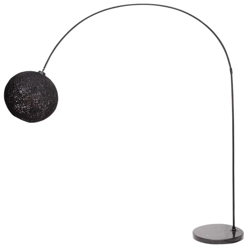 DNYMARIANNE -25% Moebel Living Černá stojací lampa Moon