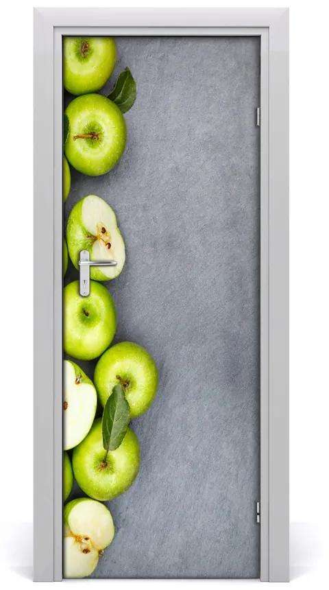 Fototapeta na dveře samolepící zelená jablka 85x205 cm