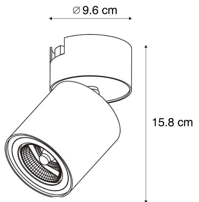 Moderní bílý reflektor pro 1fázový kolejnicový systém GU10 70mm - Iconic Roto