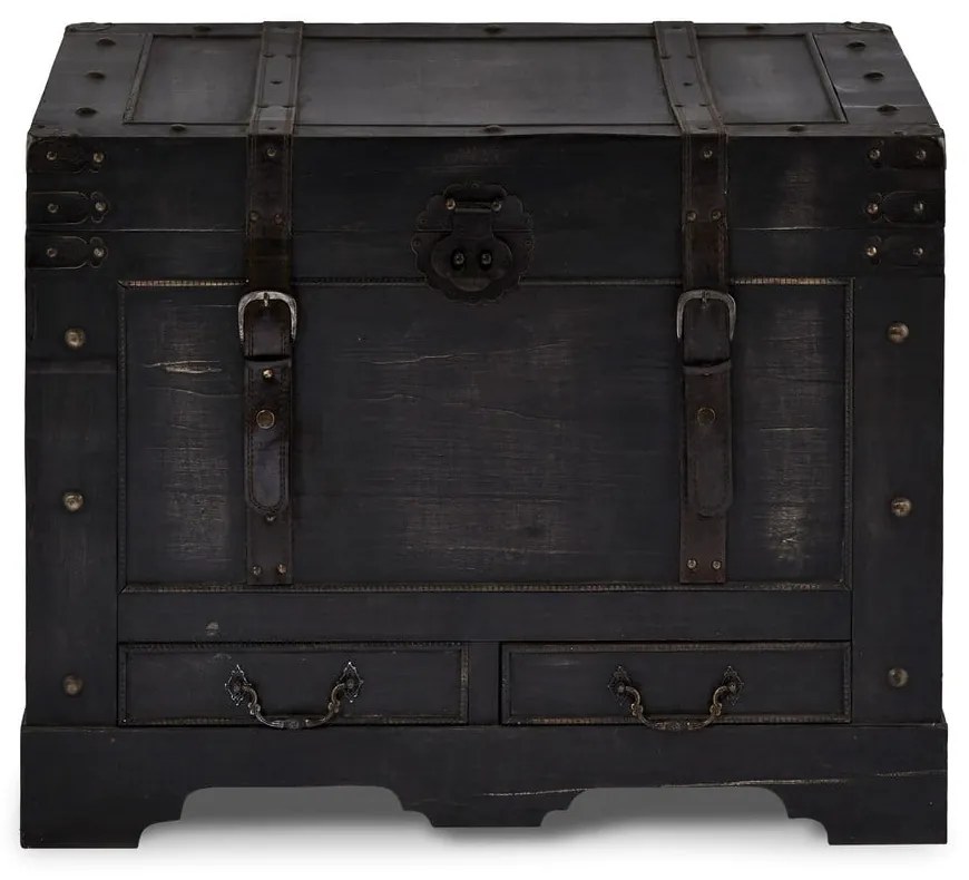 Sada 3 dřevěných dekorativních truhlic Furnhouse Trunks Straight