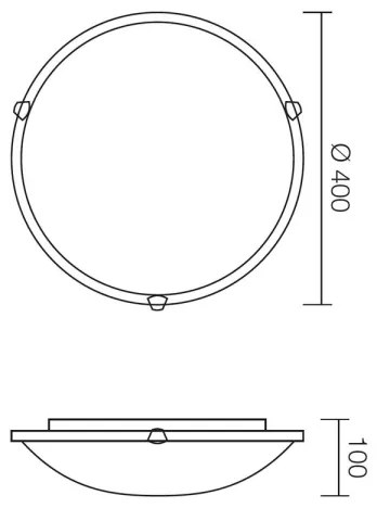 Redo 05-391 - Stropní svítidlo VIRGINIA 2xE27/42W/230V pr. 40 cm krémová
