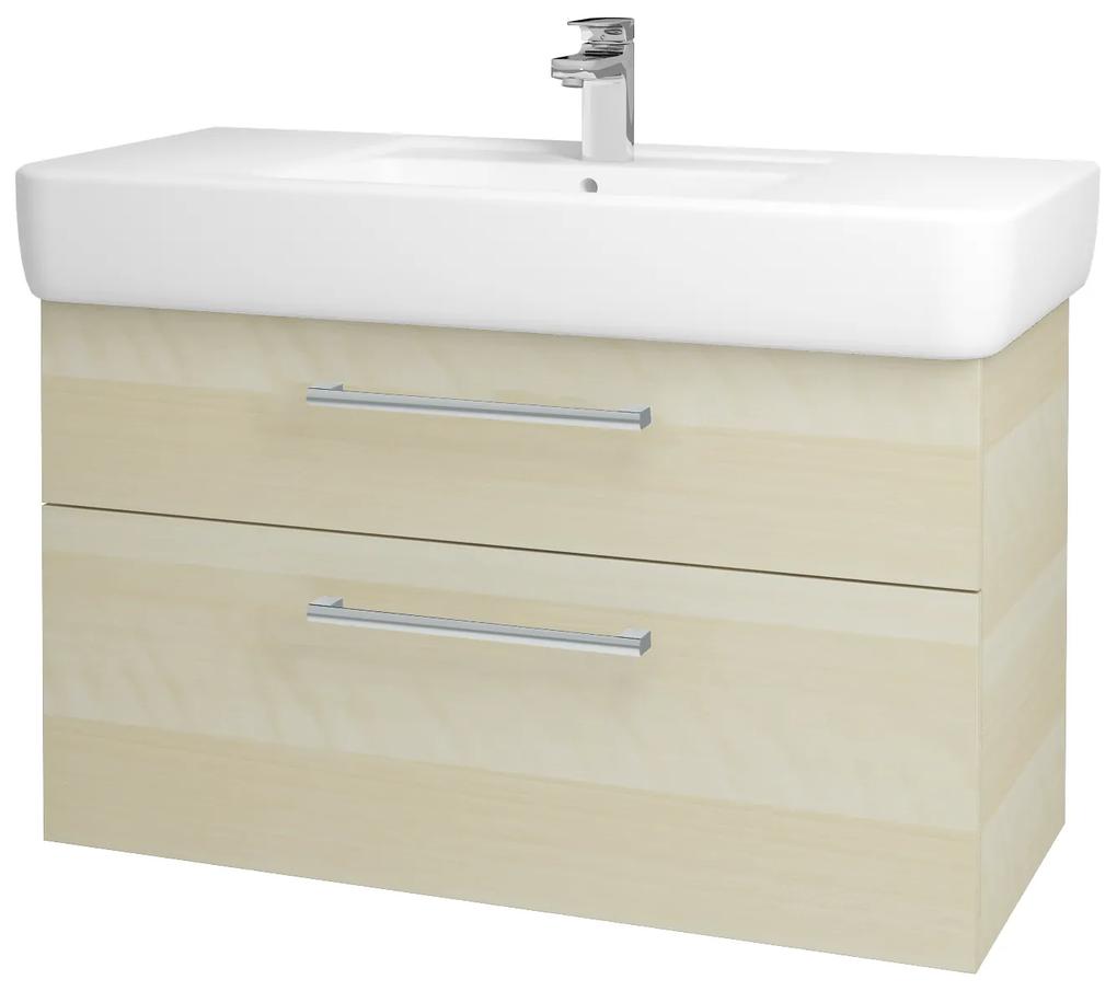 Dřevojas Koupelnová skříň Q MAX SZZ2 100 Varianta: N01 Bílá lesk / Úchytka T01 / D01 Beton