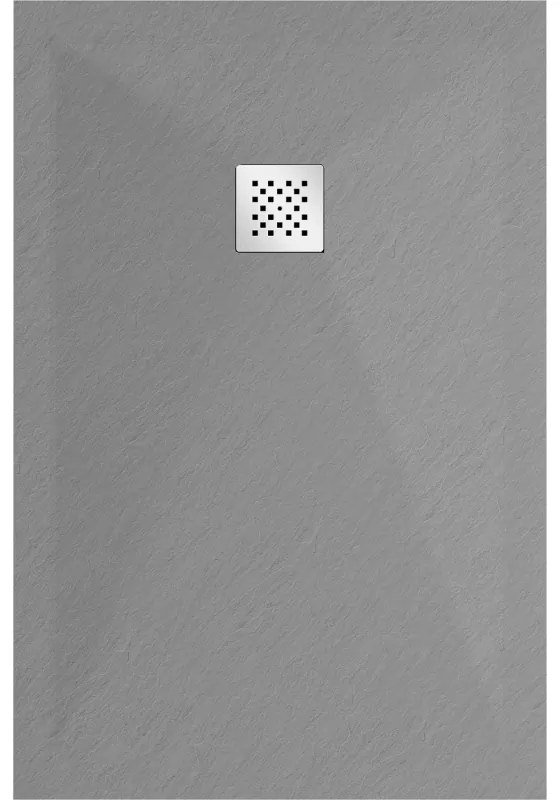 Mexen Stone+ kompozitní čtvercová sprchová vana 90 x 70 cm, Šedá-Beton - 44617090