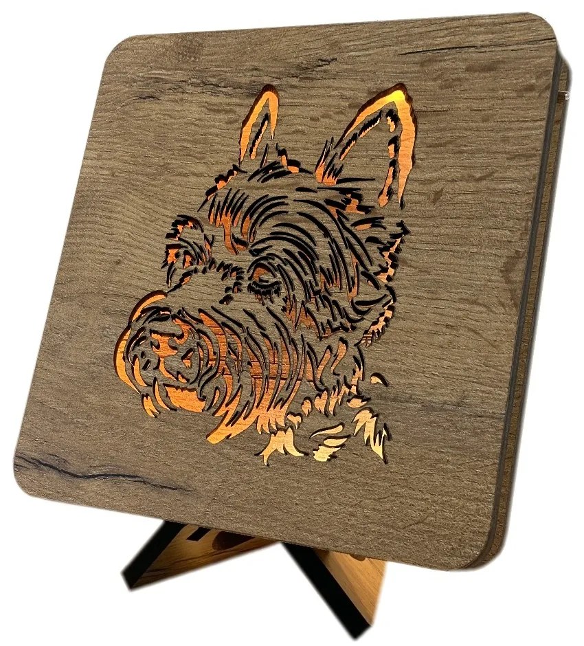 Li-Go "Teriér" lampa 19x19cm provedení povrchu: černá s patinou