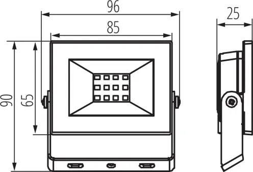 LED reflektor Kanlux Miledo GRUN NV LED-10-B 10W neutrální bílá 31390