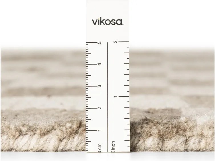 Krémový ručně tkaný vlněný koberec 160x230 cm Boho 1.0 Quadra – Vikosa
