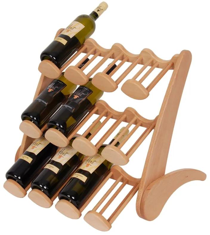 Stojan na víno 661 - Dřevěný stojan na 12 lahví vína