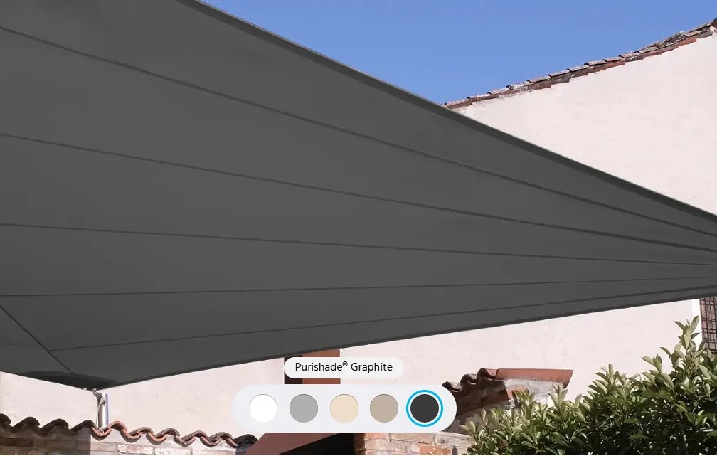 Maanta Nepremokavý trojúhelník solaria 55 km/h Barva látky: Nepromokavá Graphite, Rozměr: 6x6x6 m