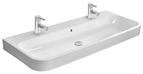 Umyvadlo Duravit Happy D.2 120x50,5 cm se dvěma otvory pro baterii 23181200261