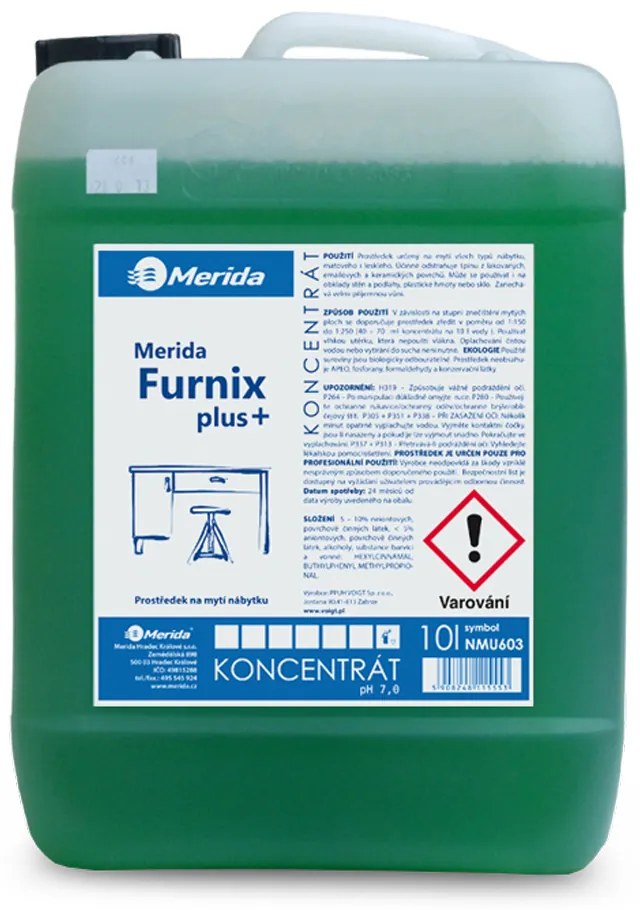 Prostředek na nábytek Merida Furnix Plus, 10 l