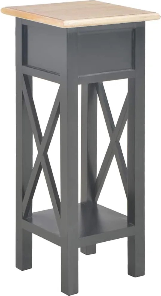 Odkládací stolek černý 27 x 27 x 65,5 cm dřevo 280059