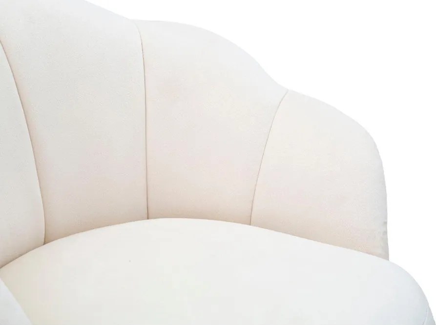 Krémová/ve zlaté barvě sametová barová židle s područkami (výška sedáku 90 cm) Vienna – Mauro Ferretti