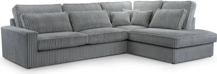 Rohová sedací souprava LINCOLN LUX, pravá, tm. šedá (Tilia 90)