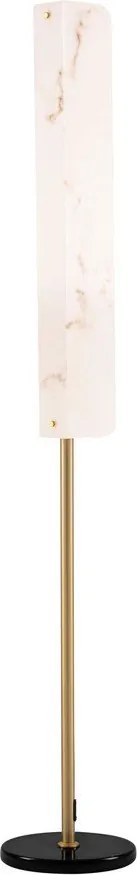 Krémová/v mosazné barvě LED stojací lampa v dekoru mramoru (výška 160 cm) Aider – Nova Luce