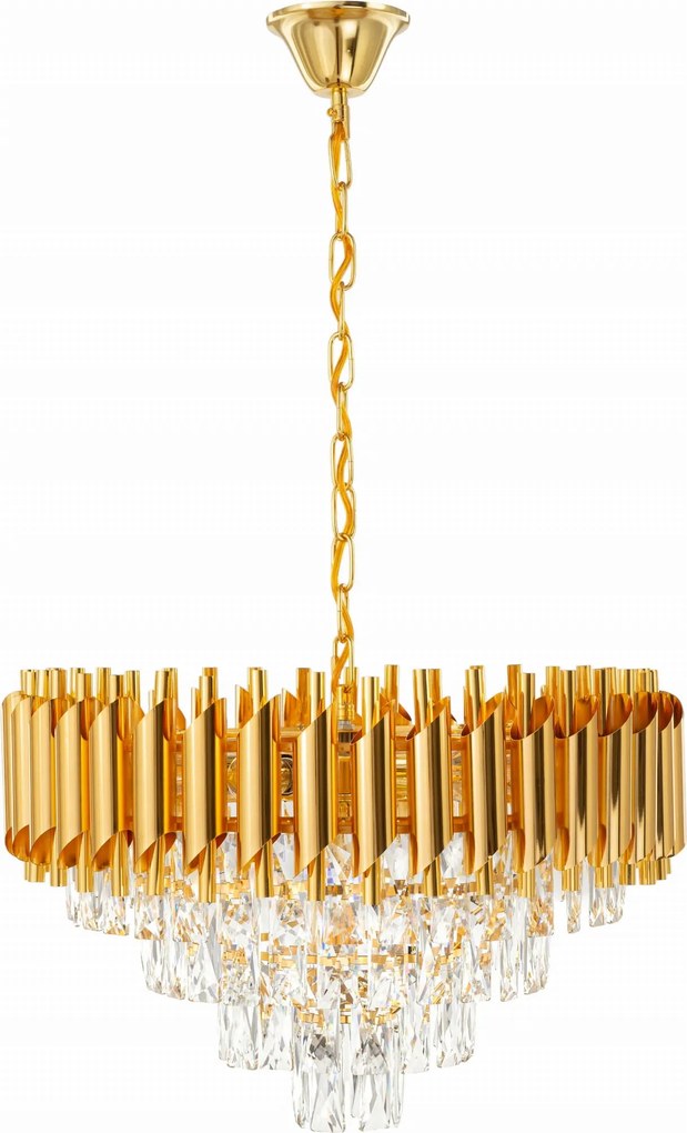 Luxusní křišťálová lustrová lampa Luxury Gold WSC024