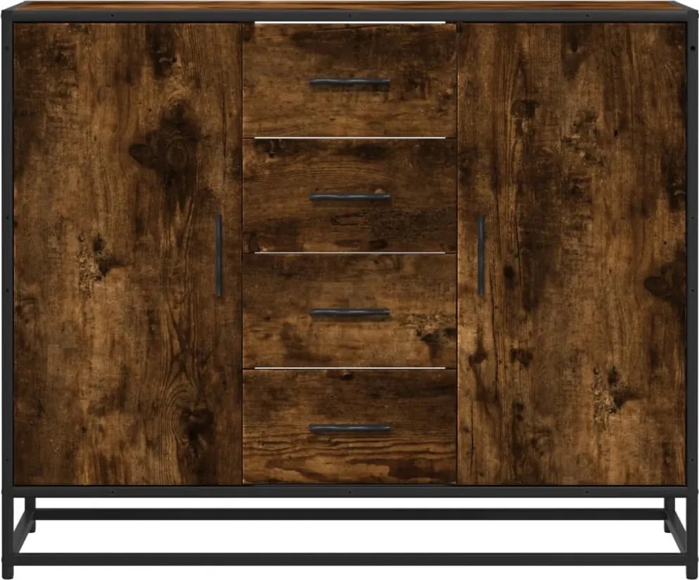 Příborník kouřový dub 92 x 35 x 76 cm kompozitní dřevo 3300827