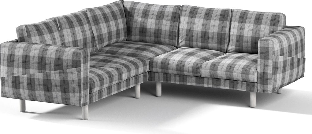 Potah na pohovku IKEA Norsborg rohová 4-místná barva šedá látka pletený vzor, vzorované