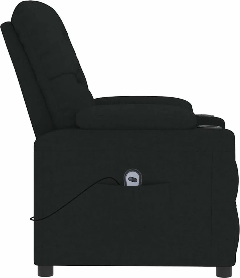 Elektrické polohovací křeslo černé textil 3098841