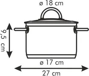 TESCOMA Kastrol VISION s poklicí ø 18 cm, 2,0 l