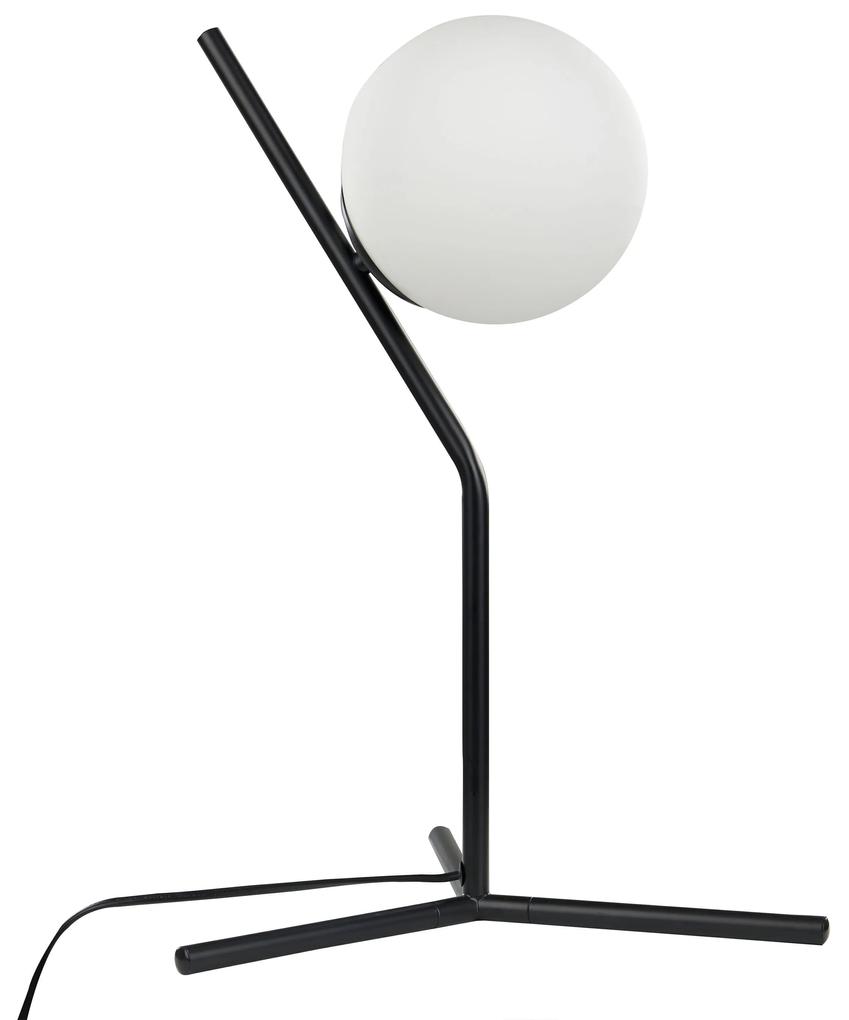 Skleněná stolní lampa 45 cm černá WAPITI Beliani